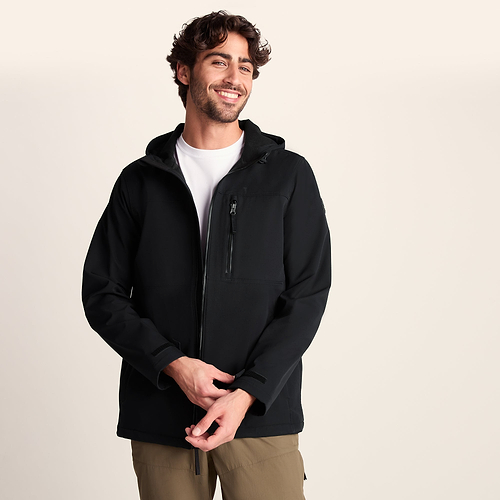 Andro Mens Hooded Waterproof Softshell Jacket - Black – TOG24