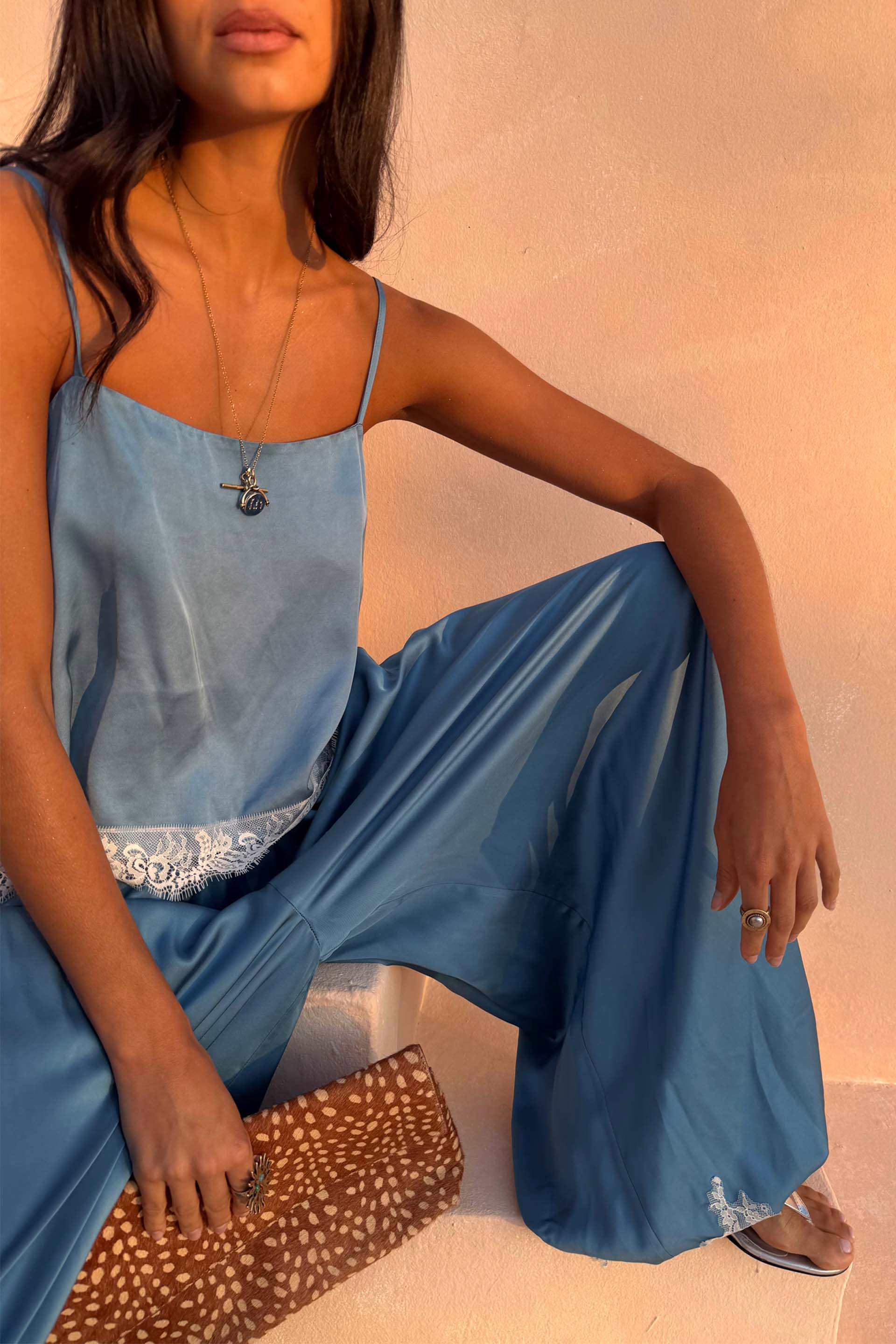 Blue Lace Swing Cami – Never Fully Dressed