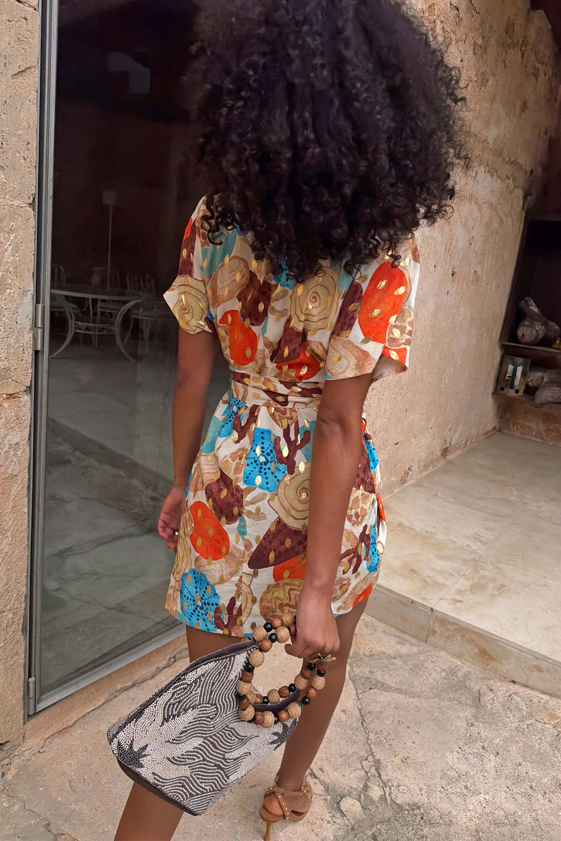 Shell Mini Wrap Dress – Never Fully Dressed
