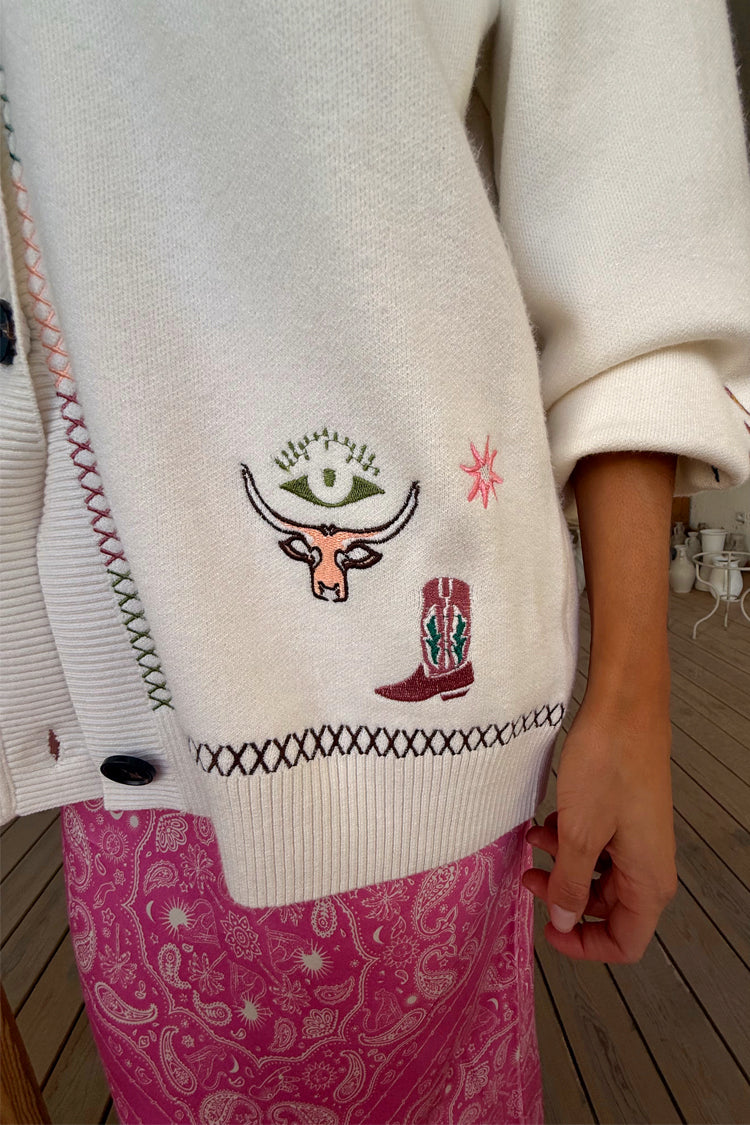 Cream Western Martha Cardigan – Never Fully Dressed
