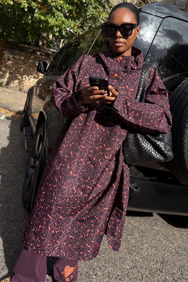 Dark Leopard Rain Mac – Never Fully Dressed
