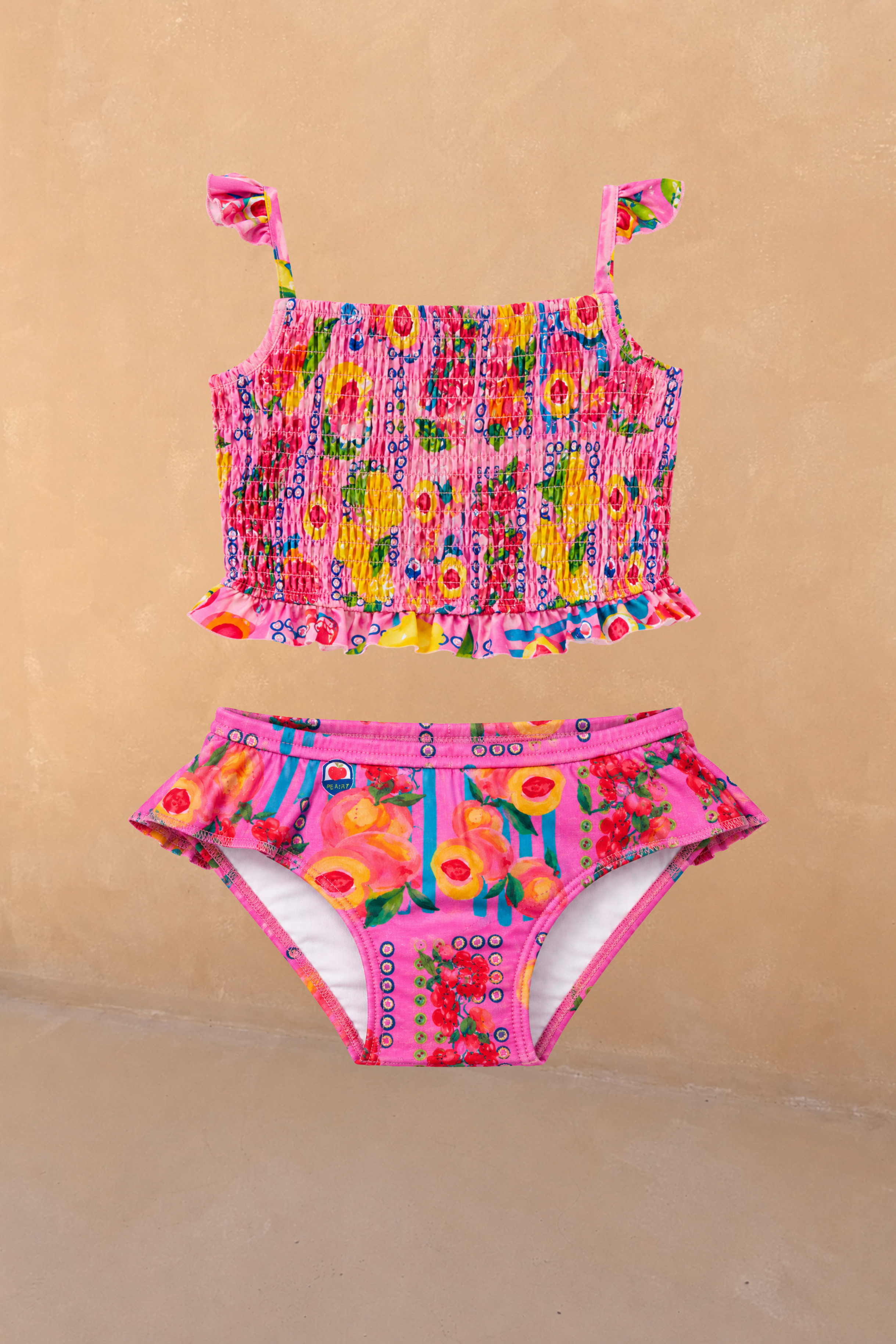 Girls Pink Fruit Crop Bikini Set – Never Fully Dressed
