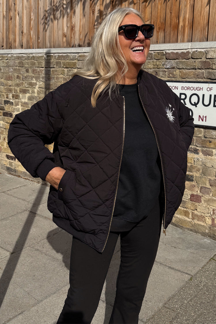 Black Nylon Bomber – Never Fully Dressed