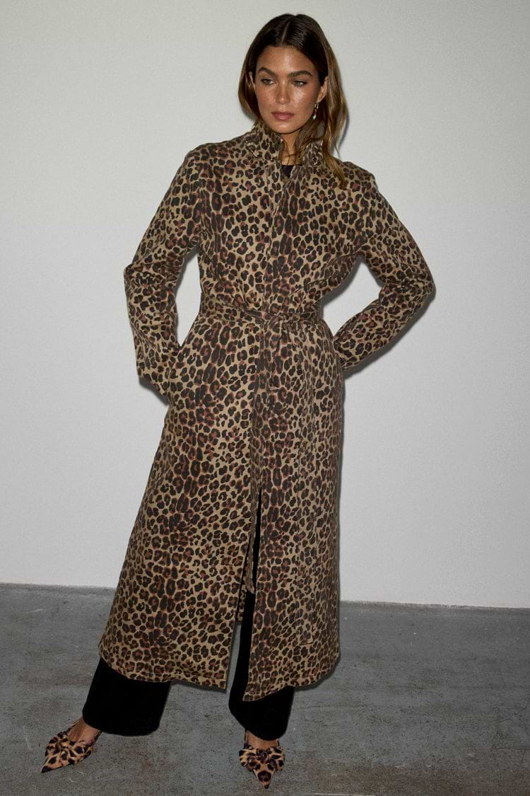 Lucia Leopard Denim 55 Coat Petite – Never Fully Dressed