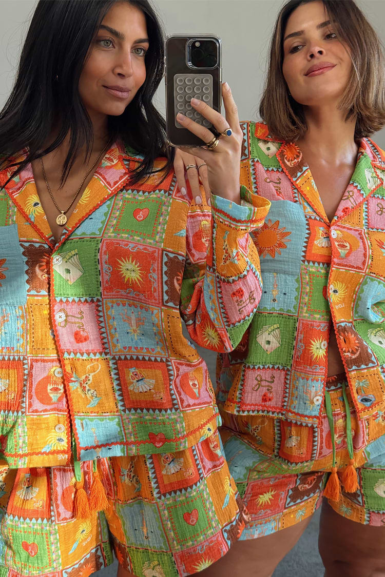 Soller Patchwork Button Through Pyjamas – Never Fully Dressed