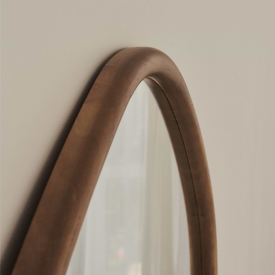 Aaliyah - Extra Large Full Length Warm Wood Irregular Mirror 180x110cm
