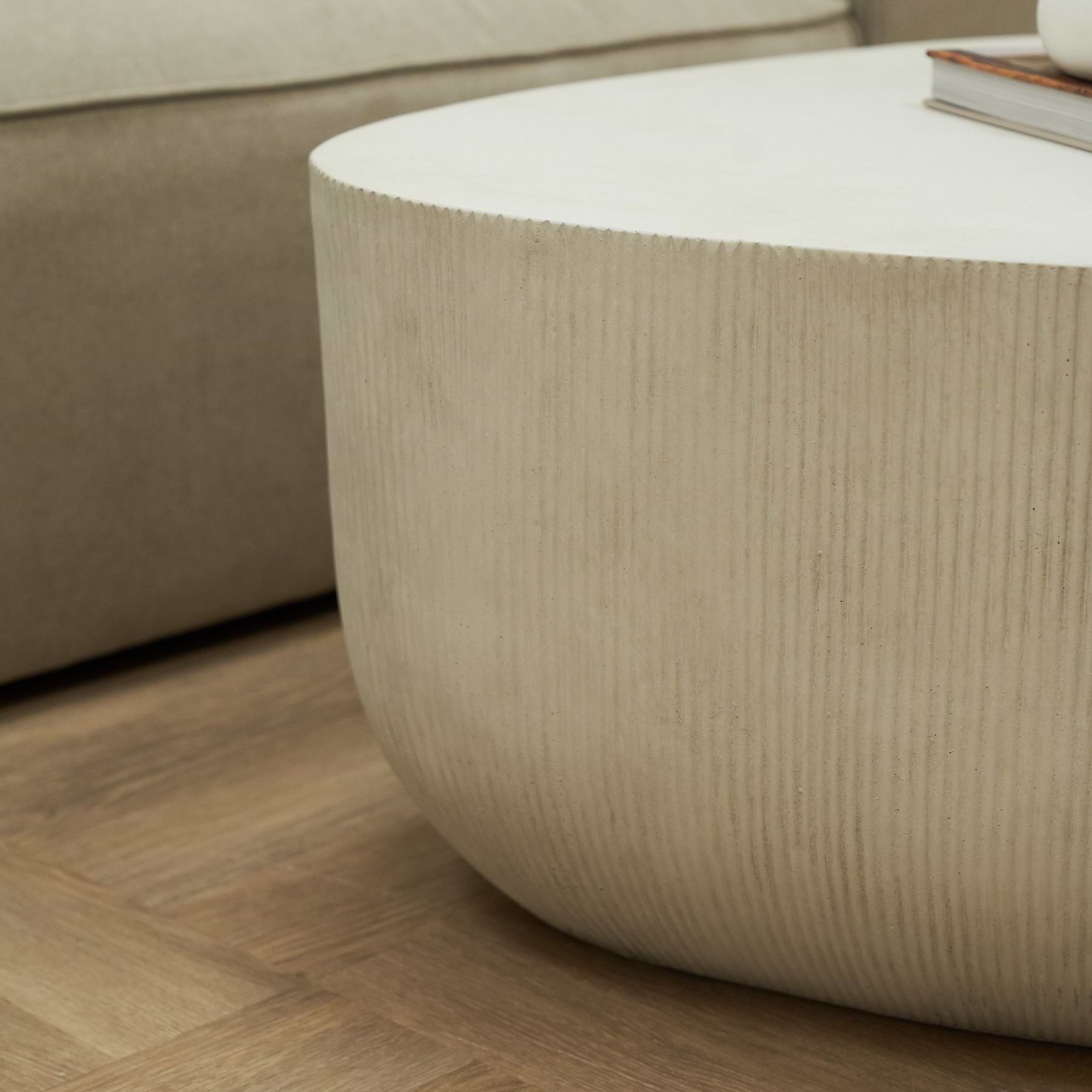 Ivory concrete coffee table store