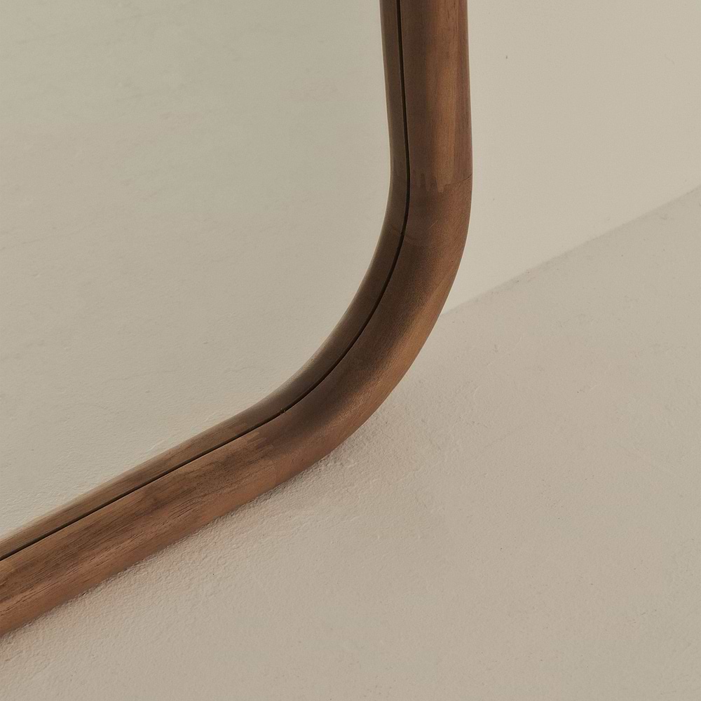Aaliyah - Extra Large Full Length Warm Wood Irregular Mirror 180x110cm