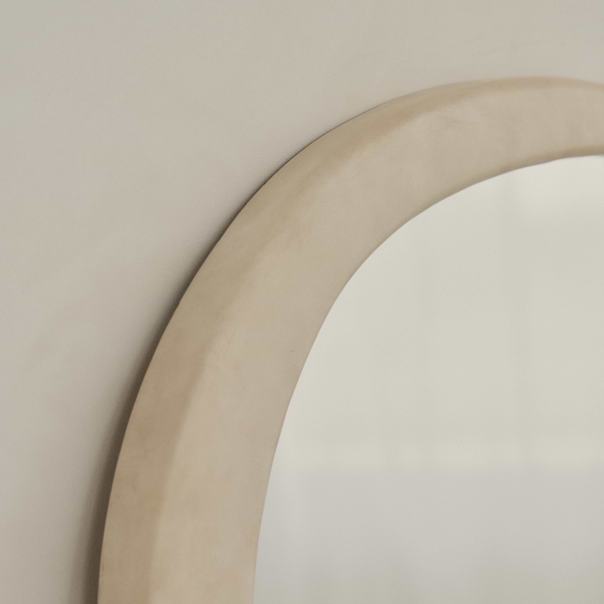 Large Overmantle Concrete Irregular Mirror 130cm x 80cm - Arcurva