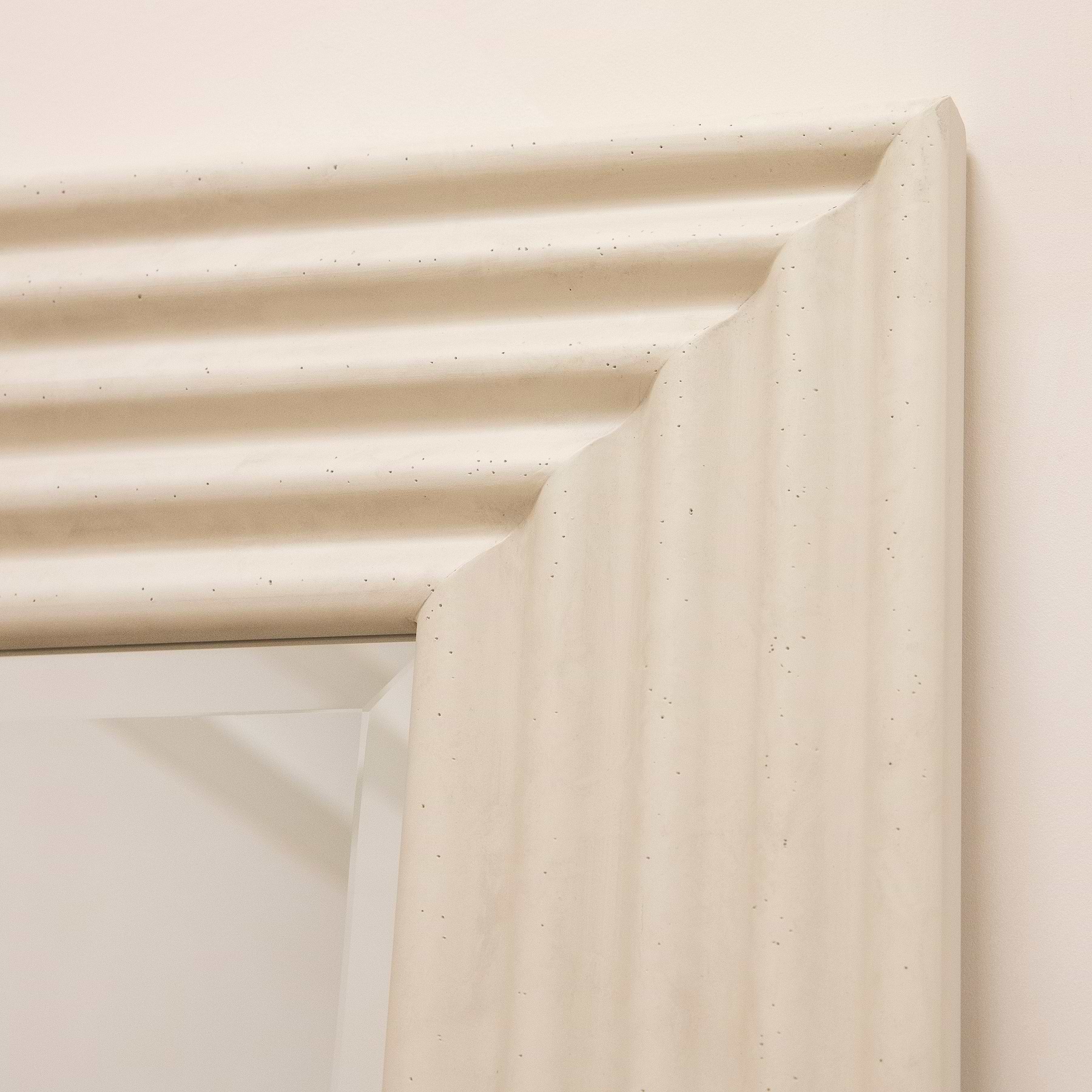 Full Length Ribbed Concrete Mirror 180cm x 90cm - Aurora