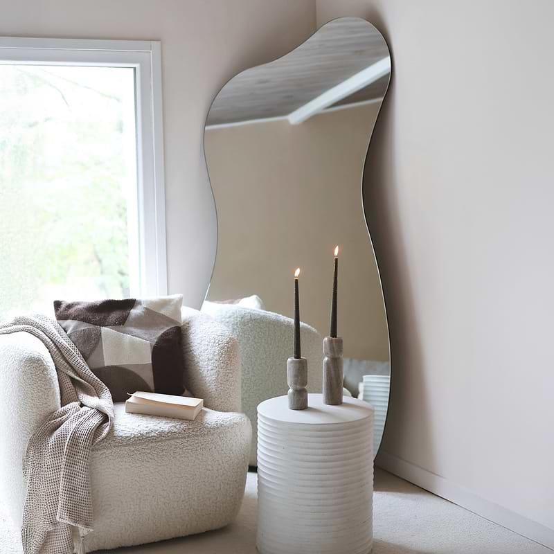 Large Frameless Full Length Pond Mirror 170cm x 80cm- Edge