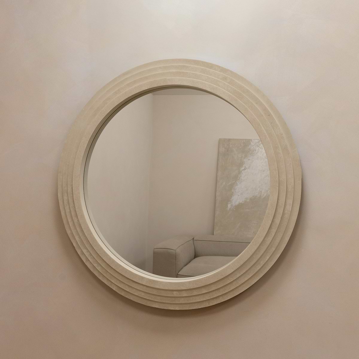 Round Concrete Wall Mirror 110cm x 110cm - Luciana