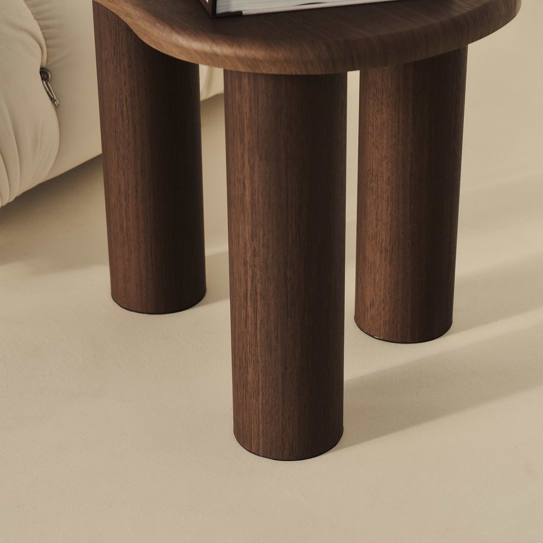 Dark Wood Irregular Wooden Side Table - Savanna