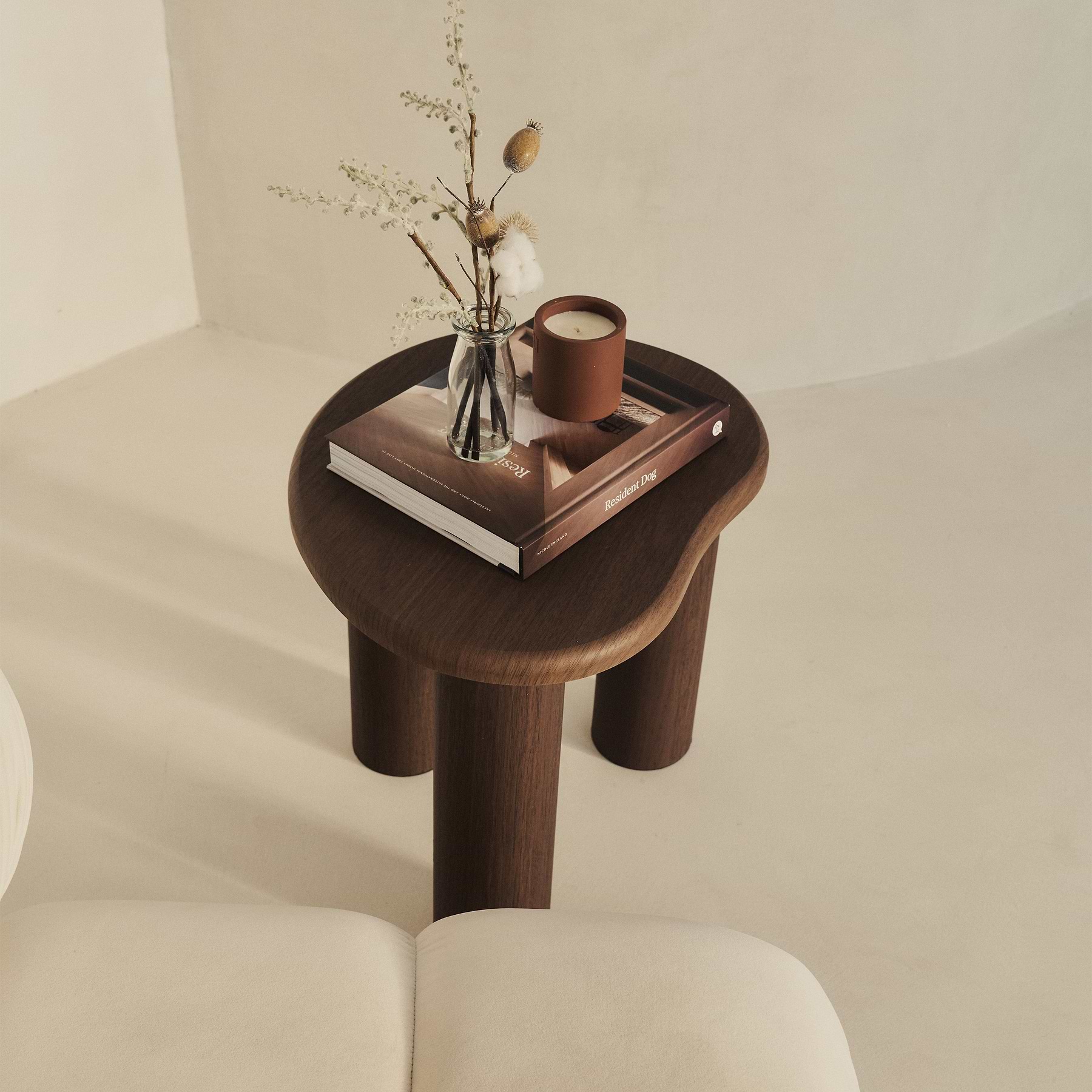 Dark Wood Irregular Wooden Side Table - Savanna