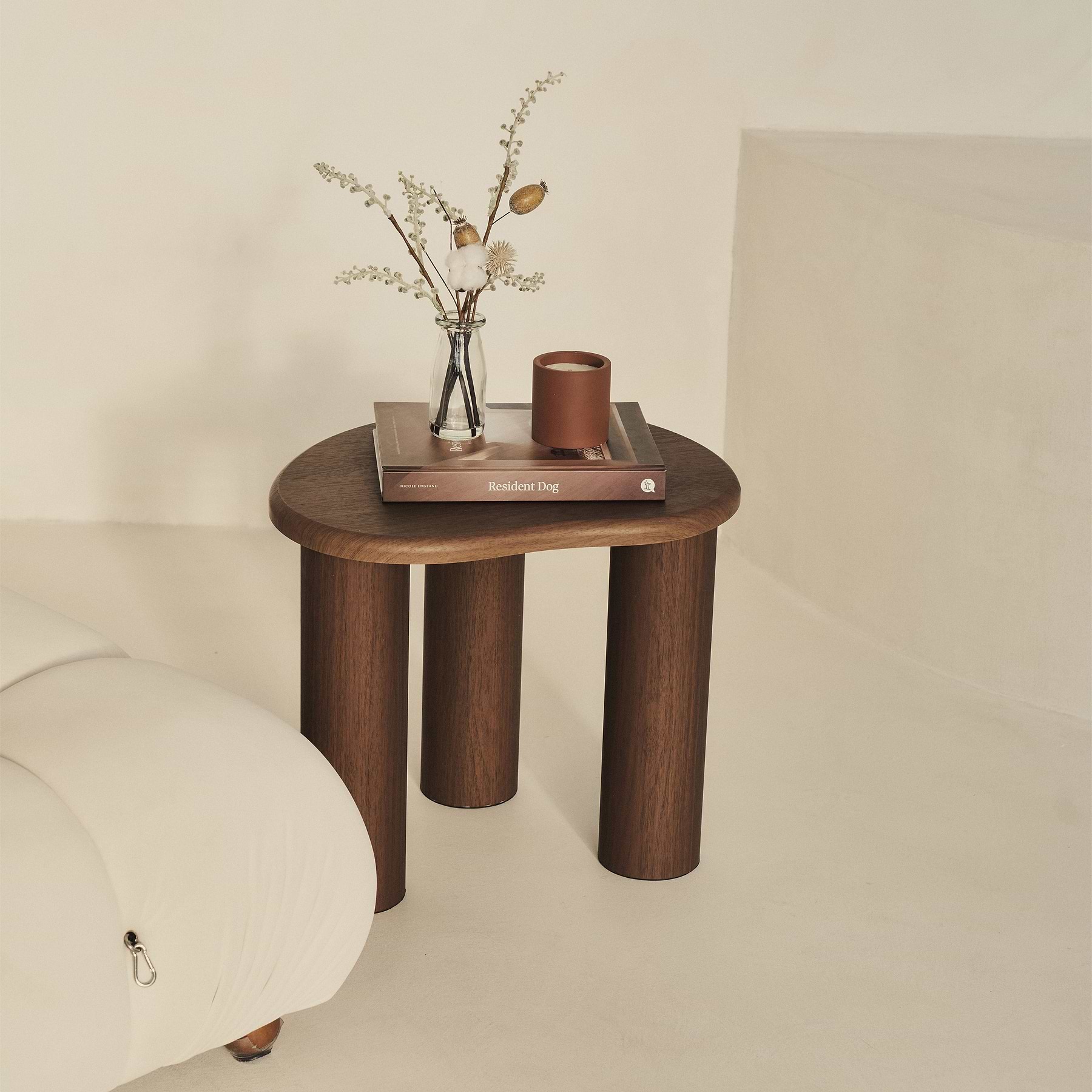 Dark Wood Irregular Wooden Side Table - Savanna