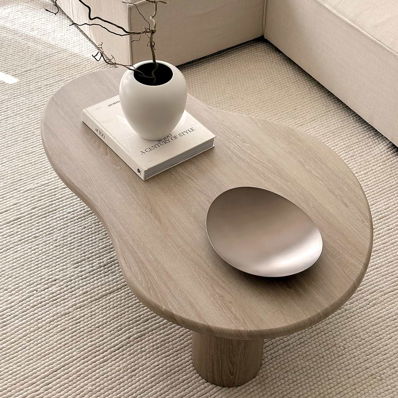 Large Washed Wood Irregular Wooden Coffee Table - Savanna