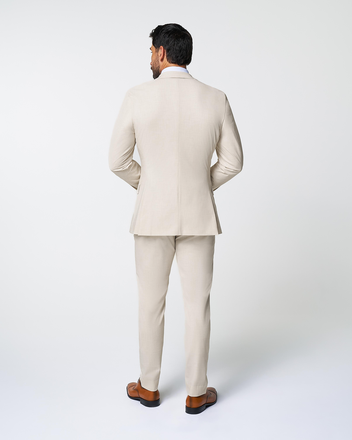 Athletic Fit Stretch Suit - Lightweight Heathered Bamboo