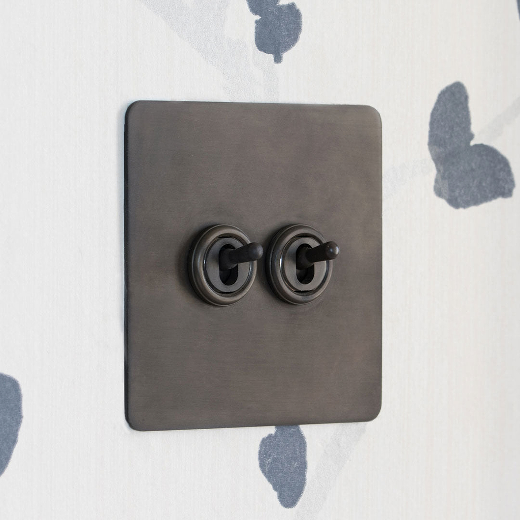 Toggle Light Switch 2 Gang 2 Way Bronze – Corston Trading LLC