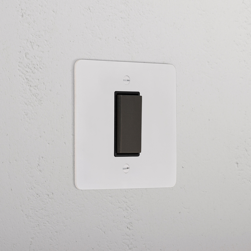 1G Centre Retractive Rocker Switch | Paintable Bronze Black – Corston