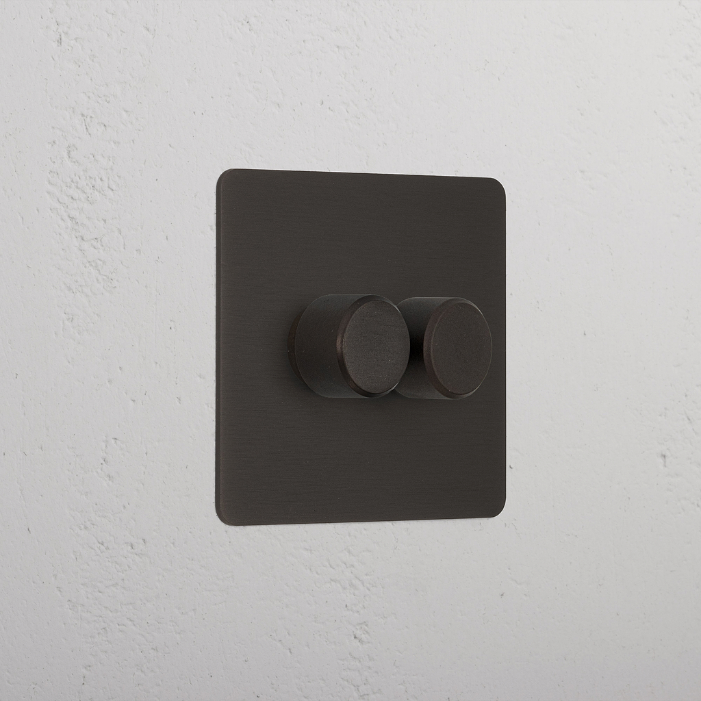 Bronze Luxury 2 Gang 2 Way Dimmer Switch – Corston