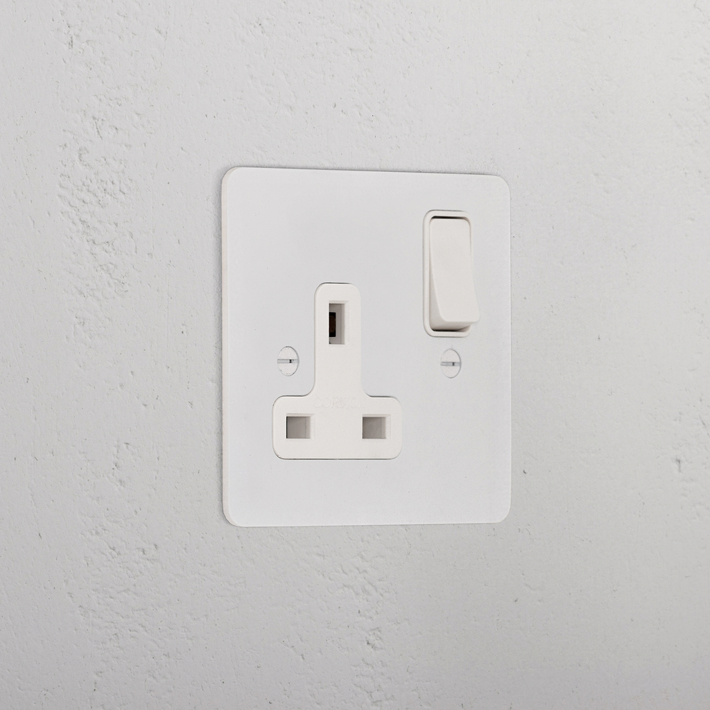 Single Socket UK | Paintable White – Corston