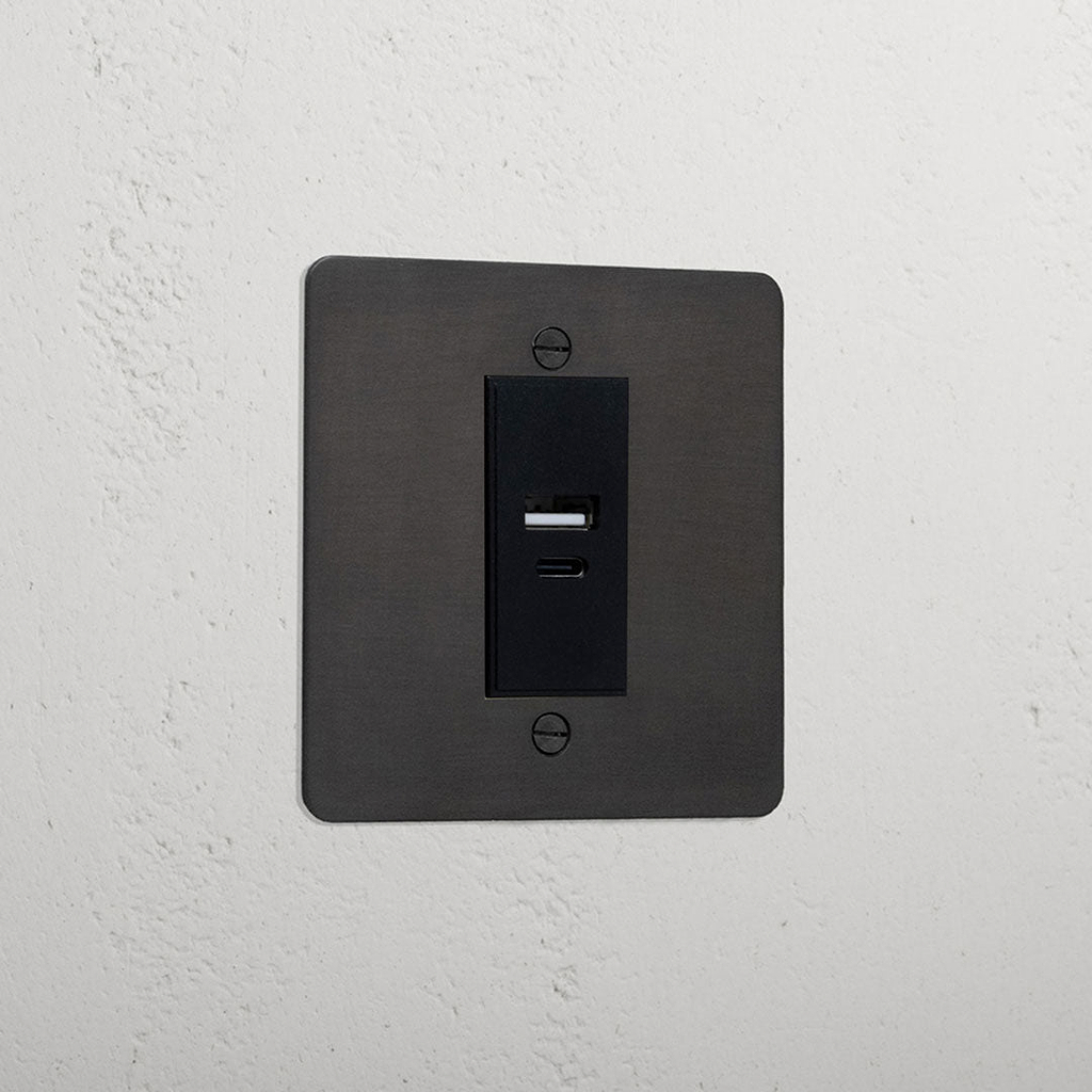 USB A+C Socket | Bronze Black – Corston