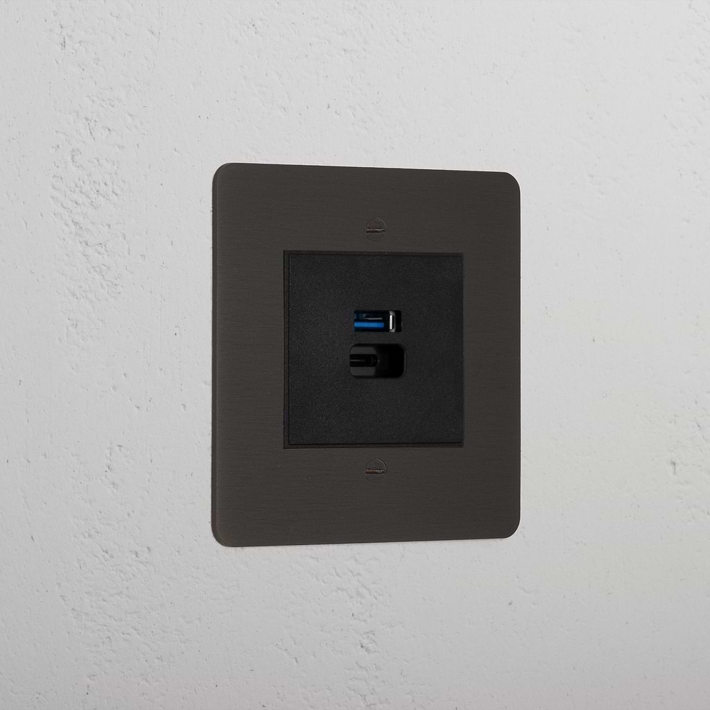 USB A+C Socket | Bronze Black – Corston