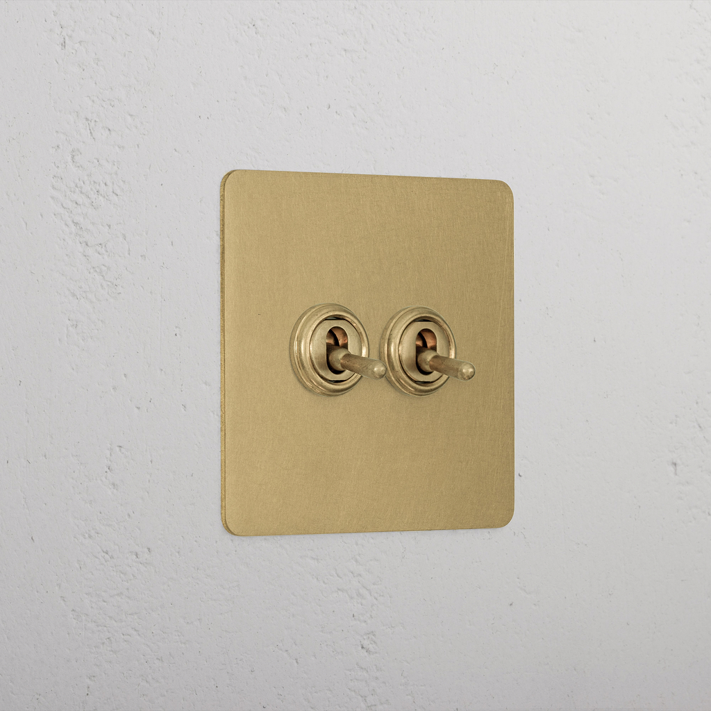 2G Retractive Toggle Switch | Antique Brass Black – Corston