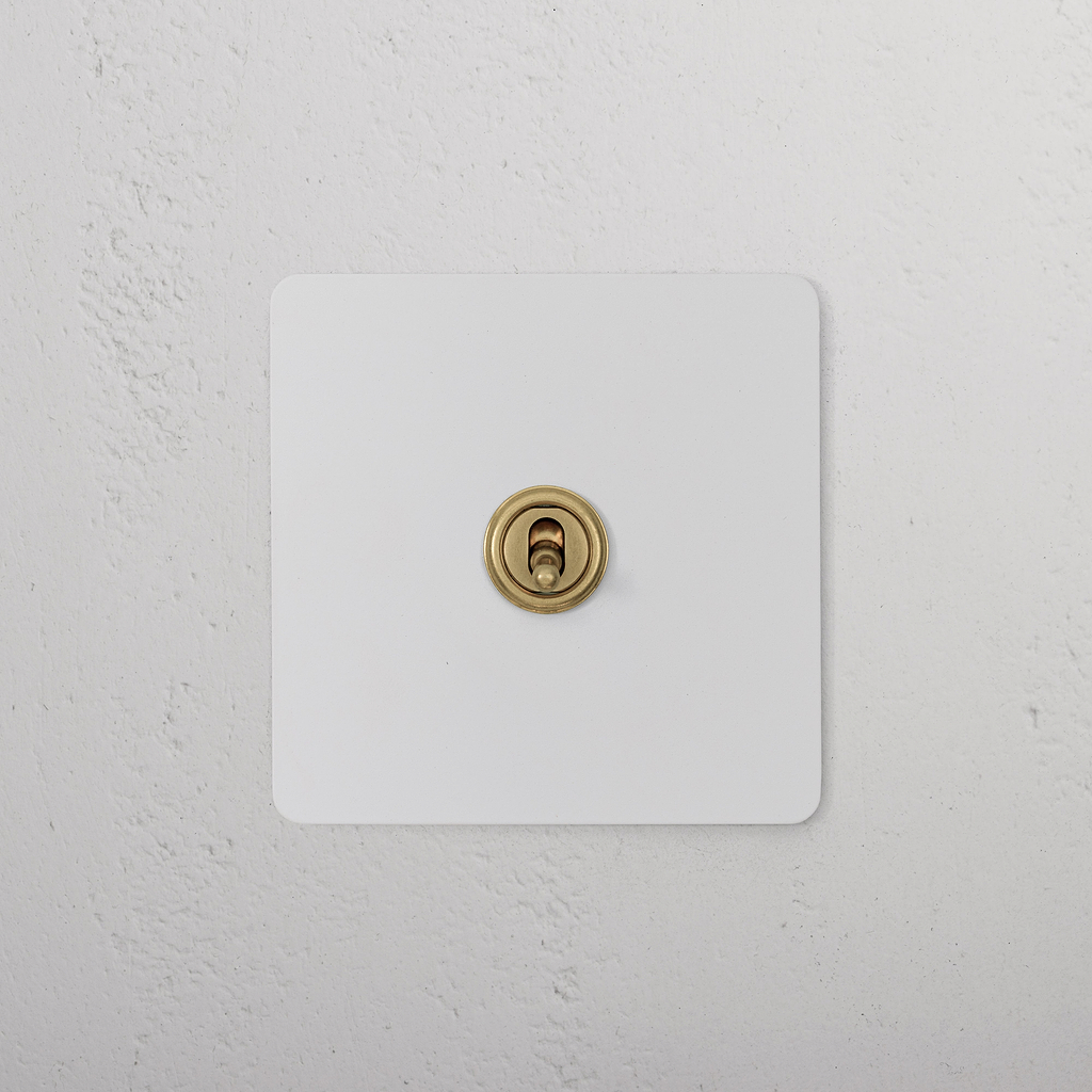 1G Retractive Toggle Switch | Paintable Antique Brass – Corston