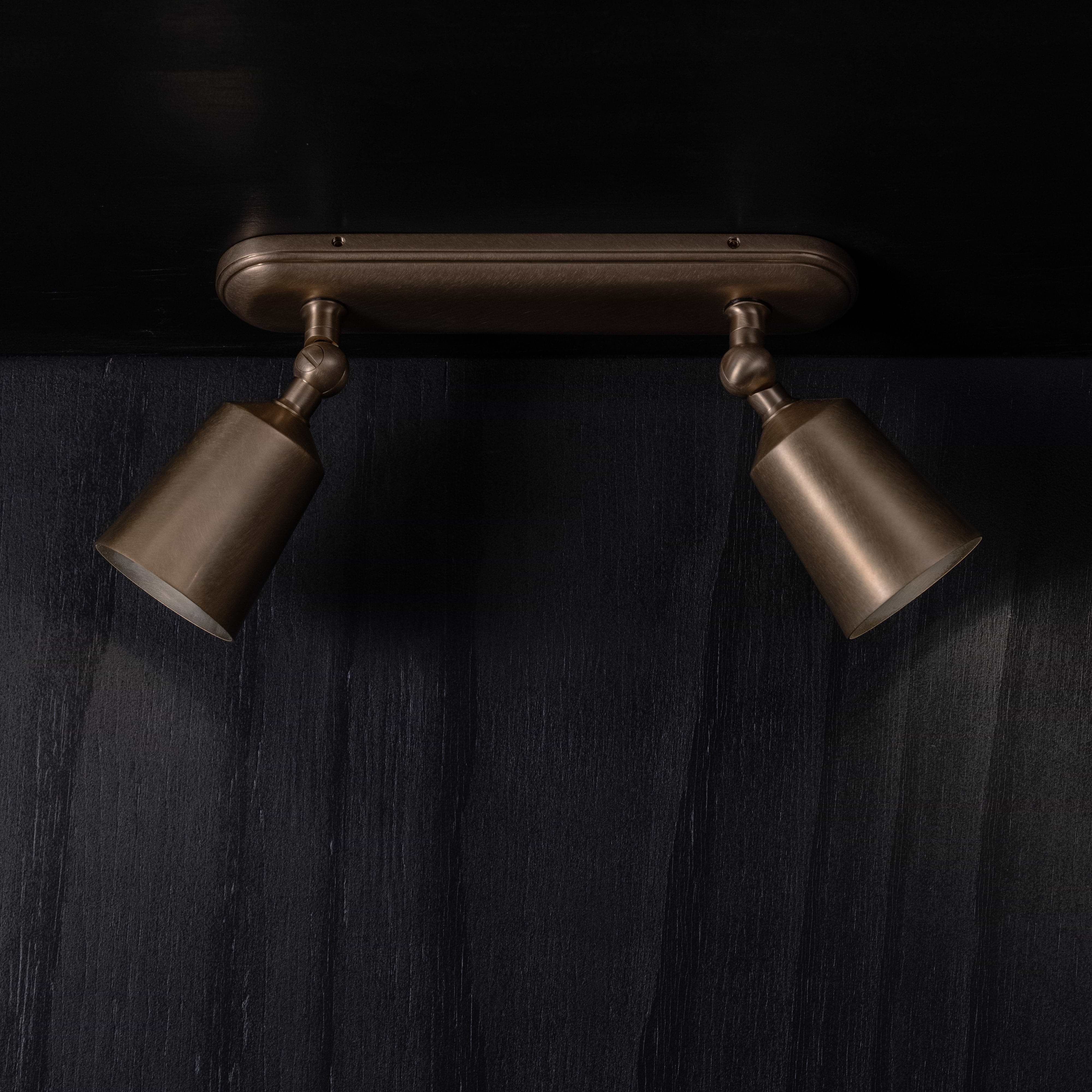 Bayliss 50mm Double Spotlight | Antique Brass | Lighting – Corston