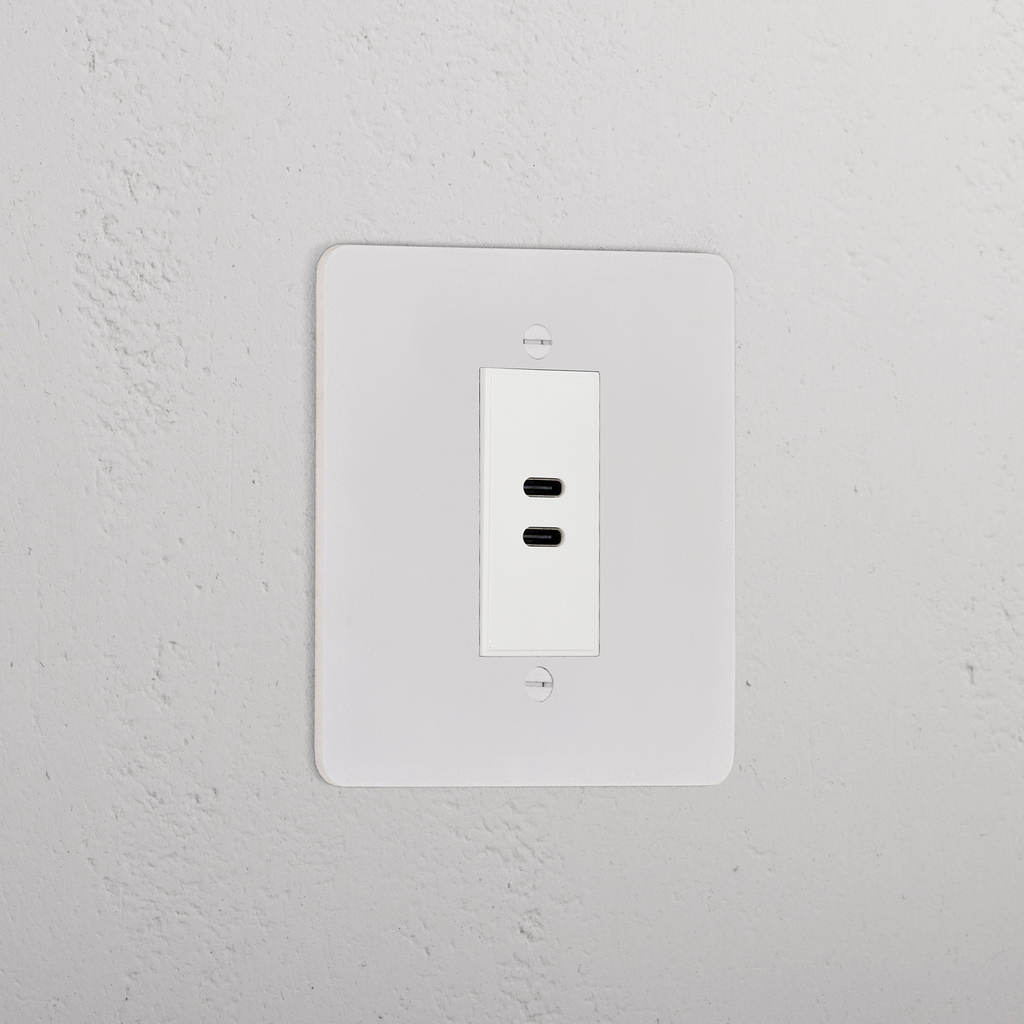 USB C+C Socket | Paintable White – Corston