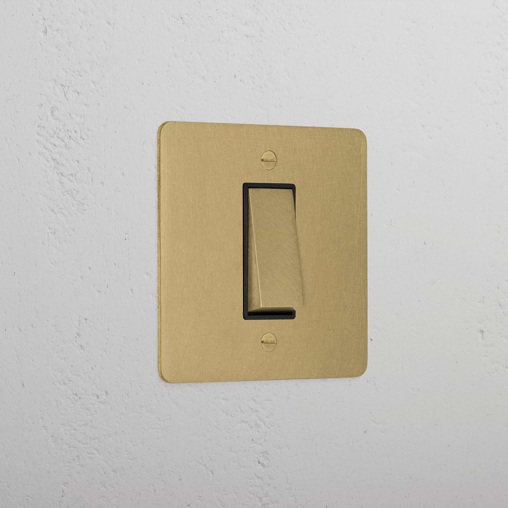 1G Two Way Rocker Switch | Antique Brass Black | Corston