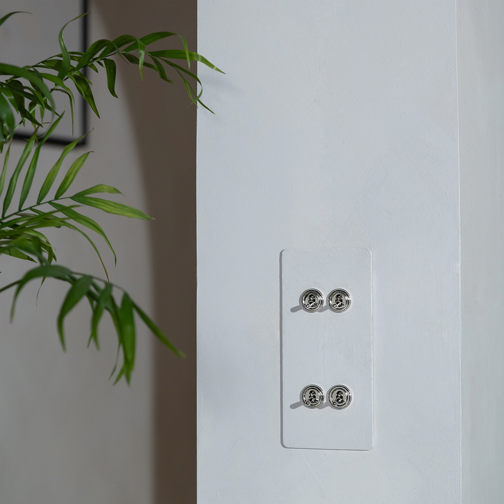 4G Vertical Two Way Toggle Switch Paintable Polished Nickel | Switches ...