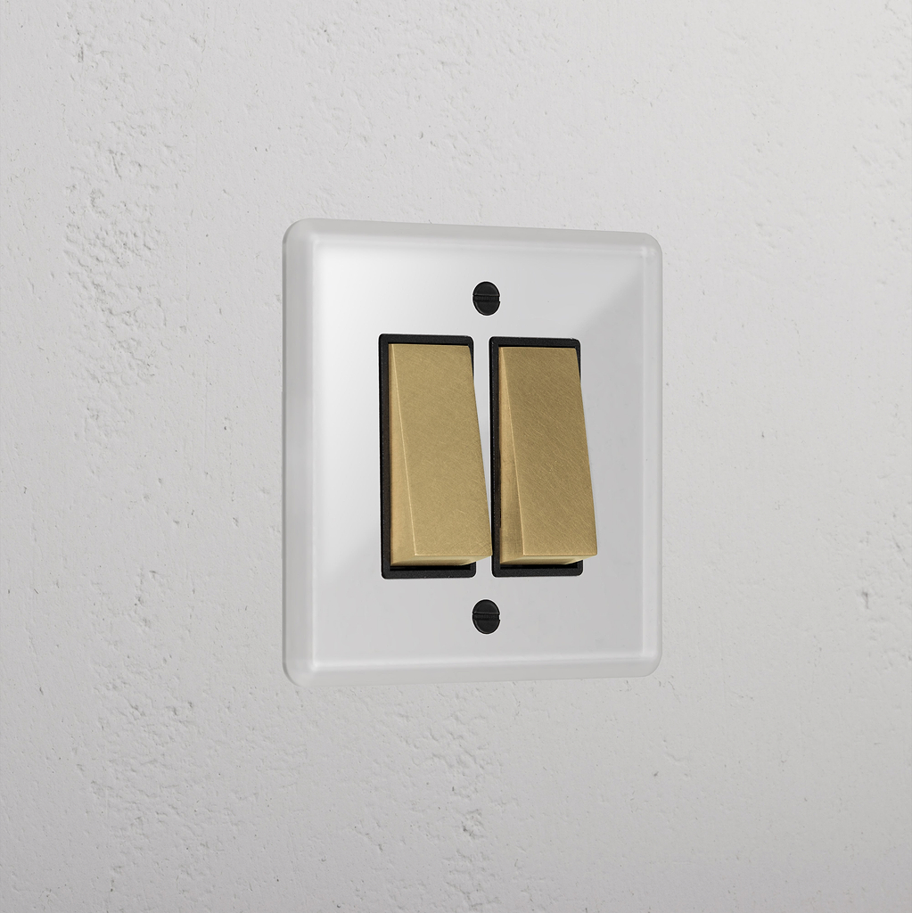 2G Two Way Rocker Switch | Clear Antique Brass Black | Switches ...