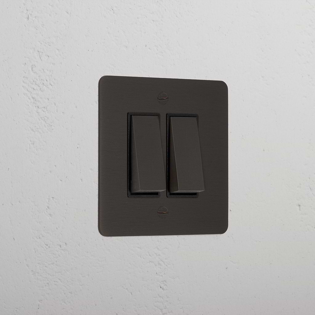 2G Two Way Rocker Switch | Bronze | Switches & Sockets – Corston