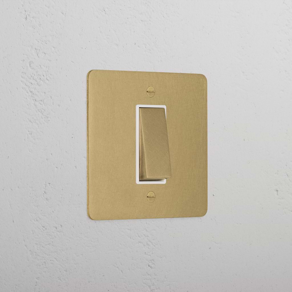 1G Two Way Rocker Switch | Antique Brass White | Corston