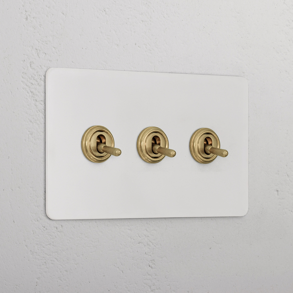 3G Two Way Toggle Switch | Paintable Antique Brass – Corston