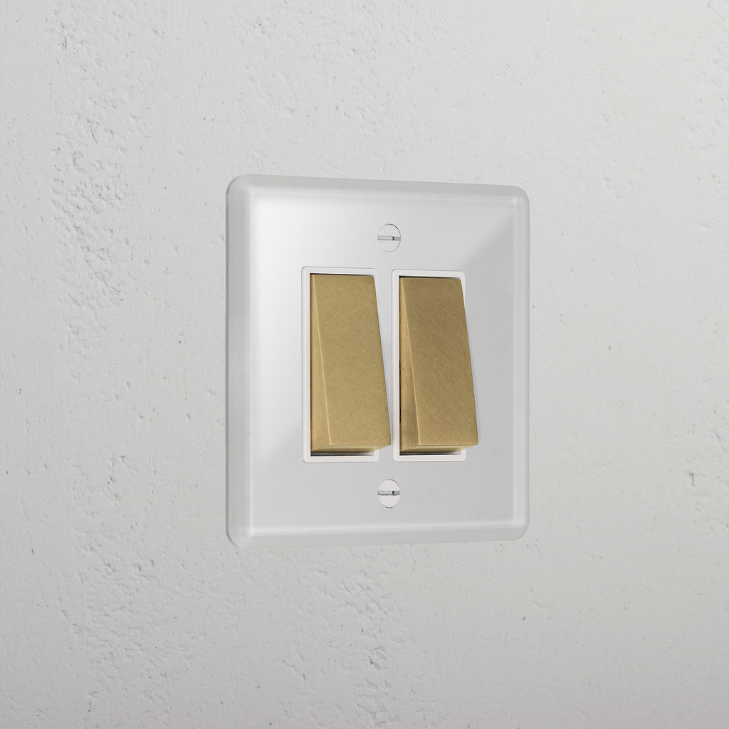 2G Two Way Rocker Switch | Clear Antique Brass White | Switches ...