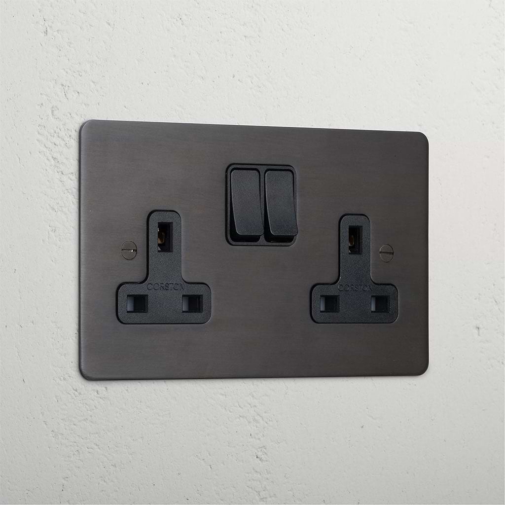 Double Socket UK | Bronze Black – Corston