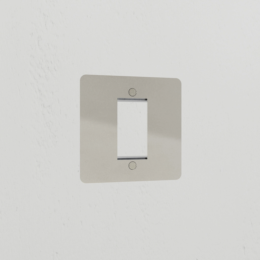 1G 25mm Blank Module Plate | Polished Nickel – Corston