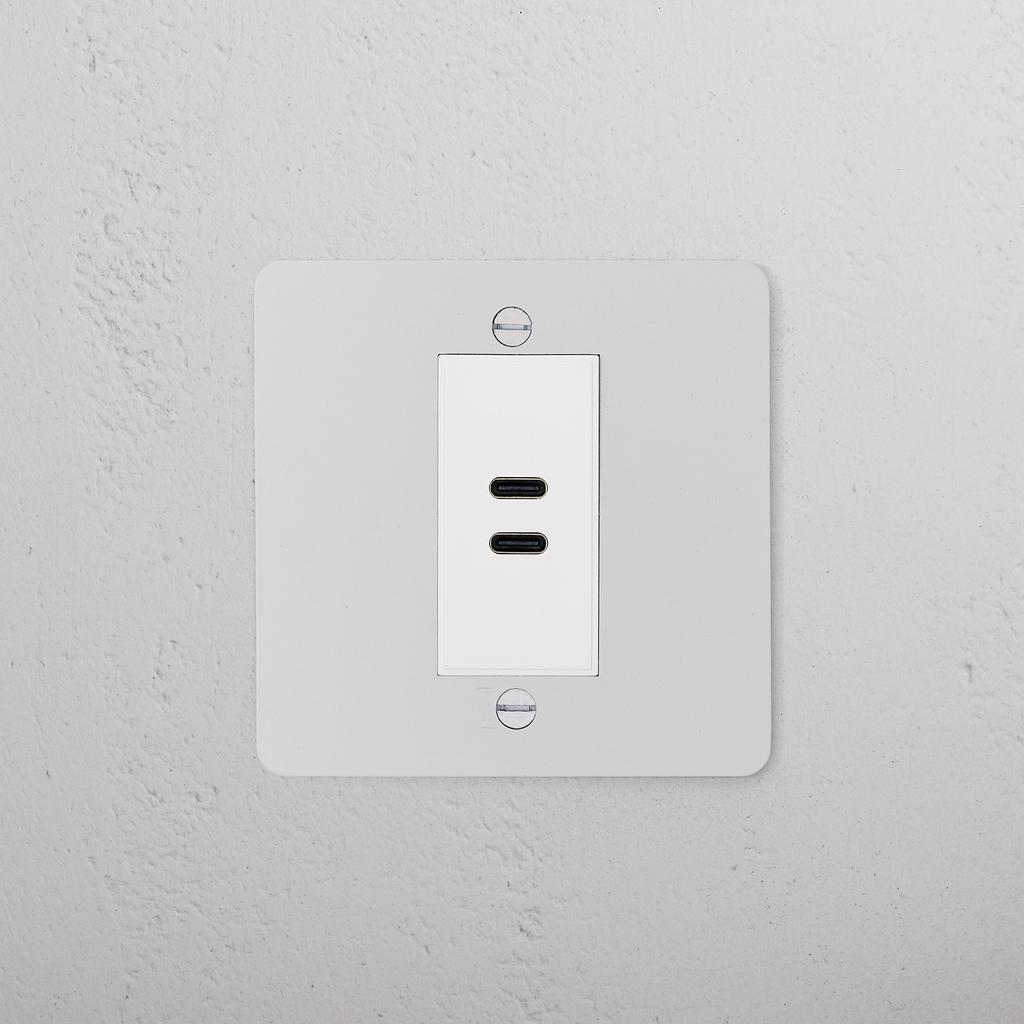 USB C+C Socket | Paintable White – Corston