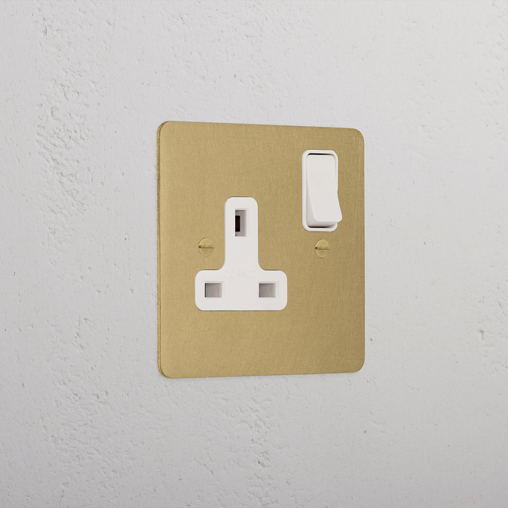 Single Socket | Antique Brass White – Corston