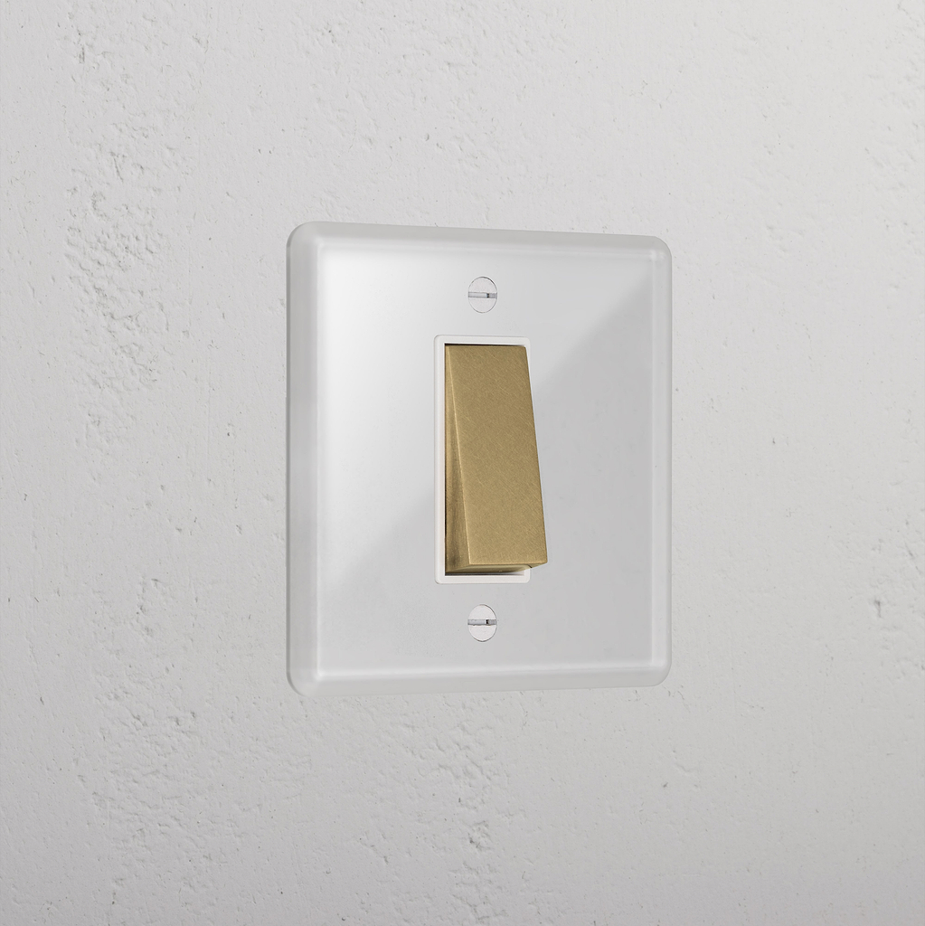 1G Intermediate Rocker Switch | Clear Antique Brass White | Corston