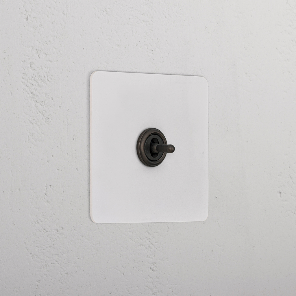 1G Centre Retractive Toggle Switch | Paintable Bronze – Corston