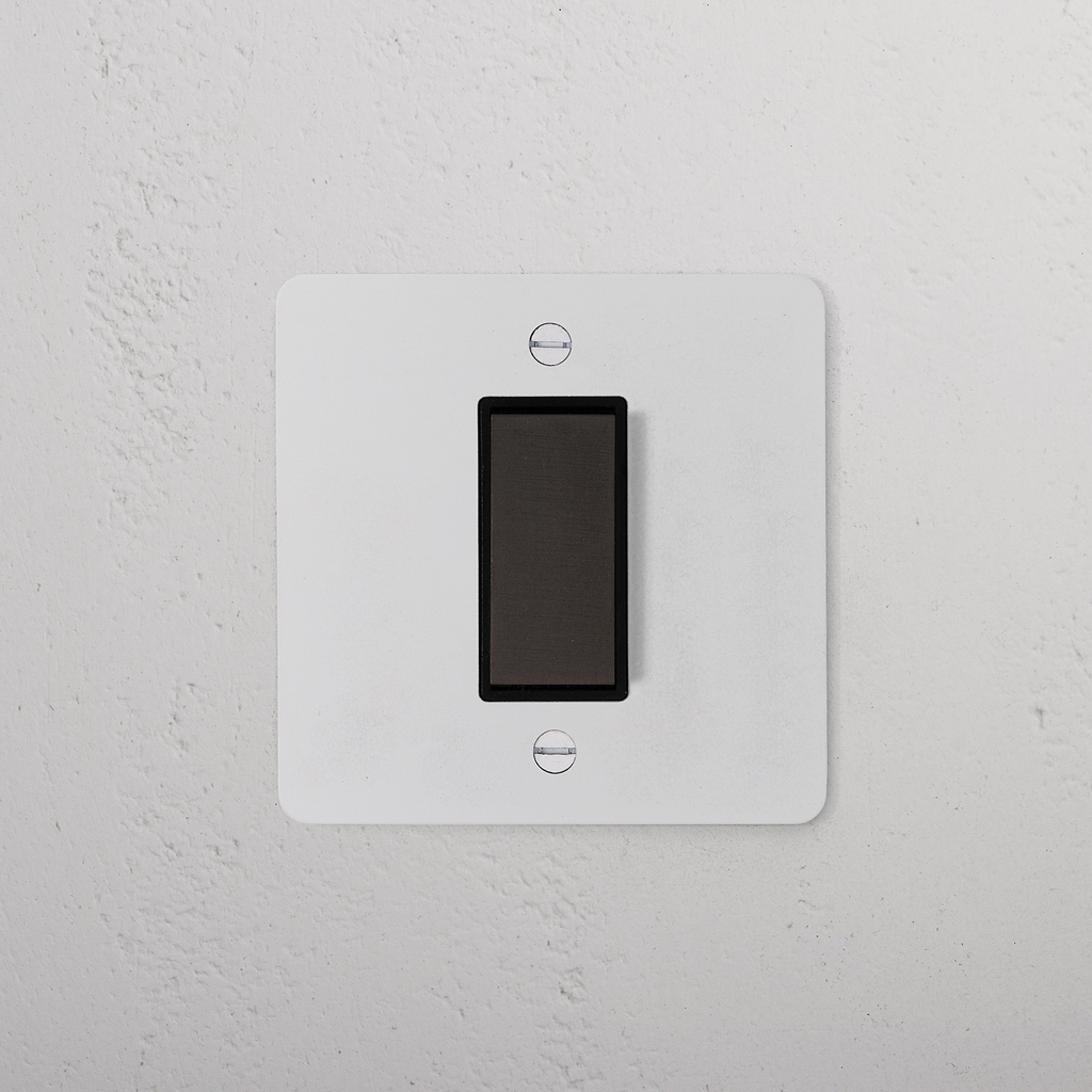 1G Centre Retractive Rocker Switch | Paintable Bronze Black – Corston