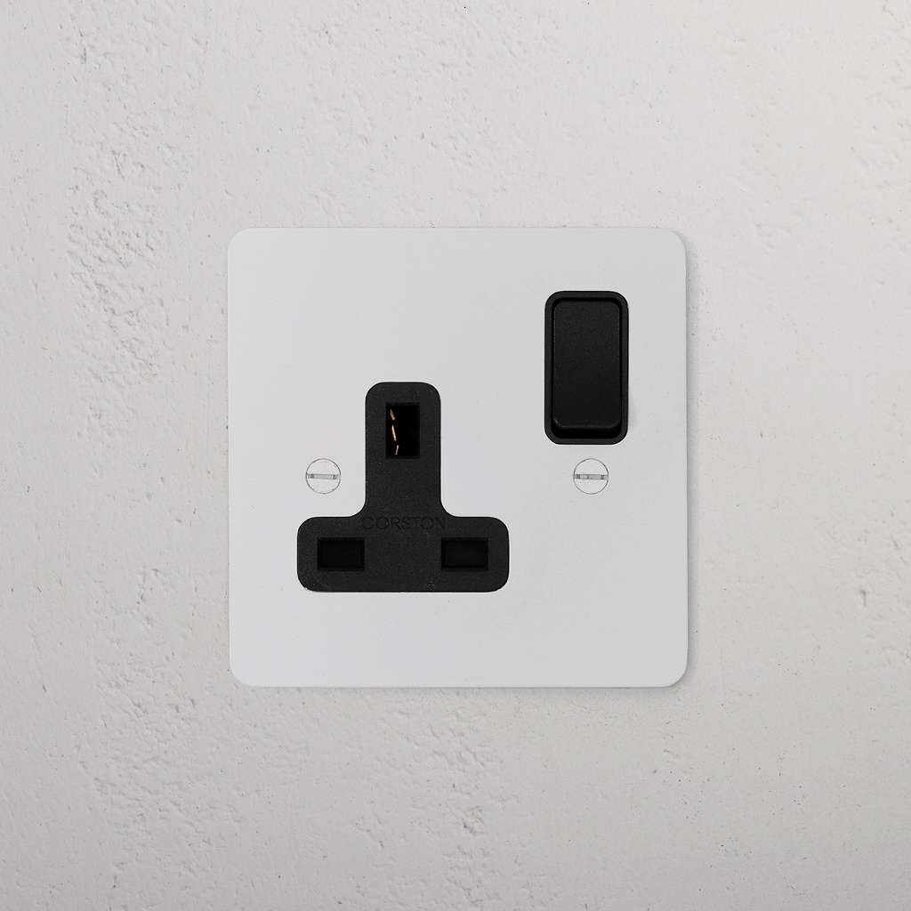 Single Socket UK | Paintable Black – Corston