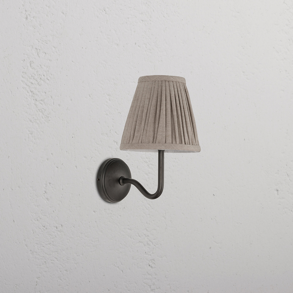 Malvern Small Wall Light Natural Beige | Bronze – Corston