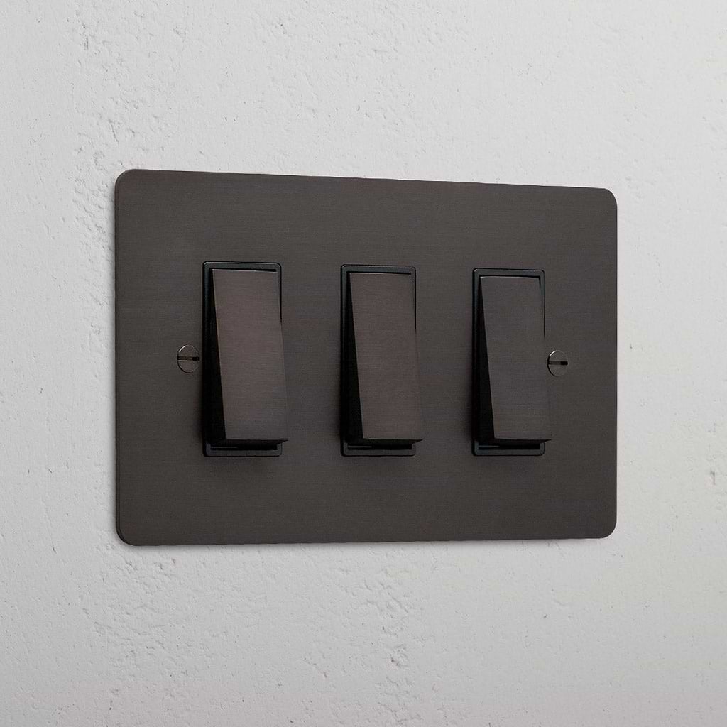 3G Two Way Rocker Switch | Bronze | Switches & Sockets – Corston
