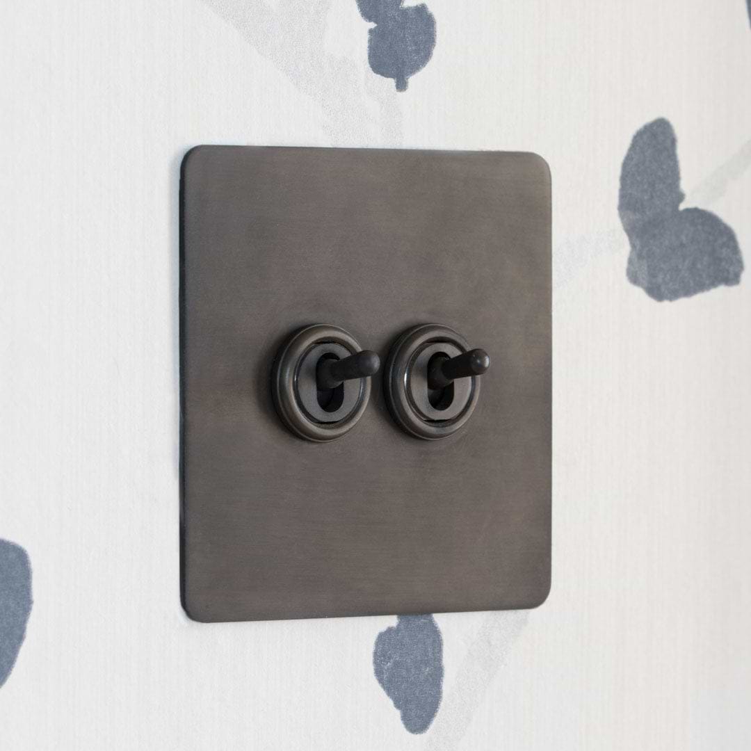 Toggle Light Switch 2 Gang 2 Way Bronze – Corston
