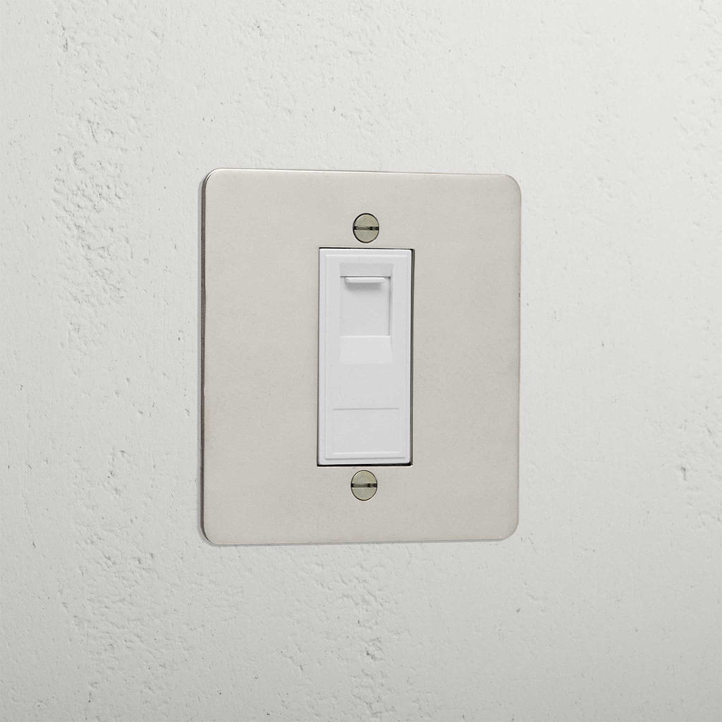 BT Master Socket w/ White Insert – Polished Nickel – Corston